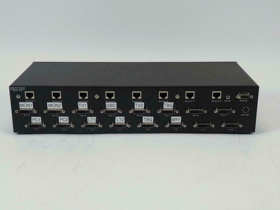 GEFEN EXT-DVI-848 MATRIX SWITCHER 8X8 DVI 1920X1200 HDTV 1080P 2K WORK ...