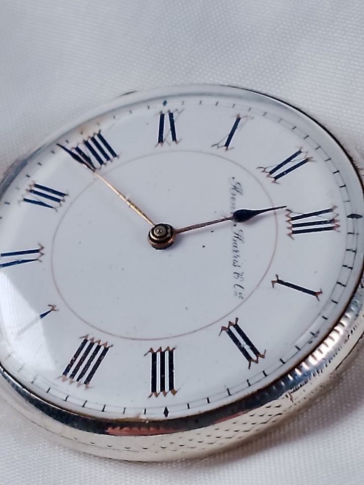 Henry Harris & Co. Swiss Antique Pocket Watch Fine Silver 1.5 oz | eBay