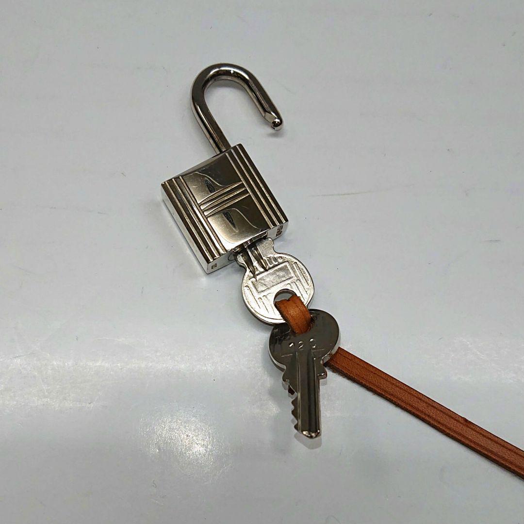 Genuine Hermes Cadena Crochet Silver Key Padlock 01 - Gem