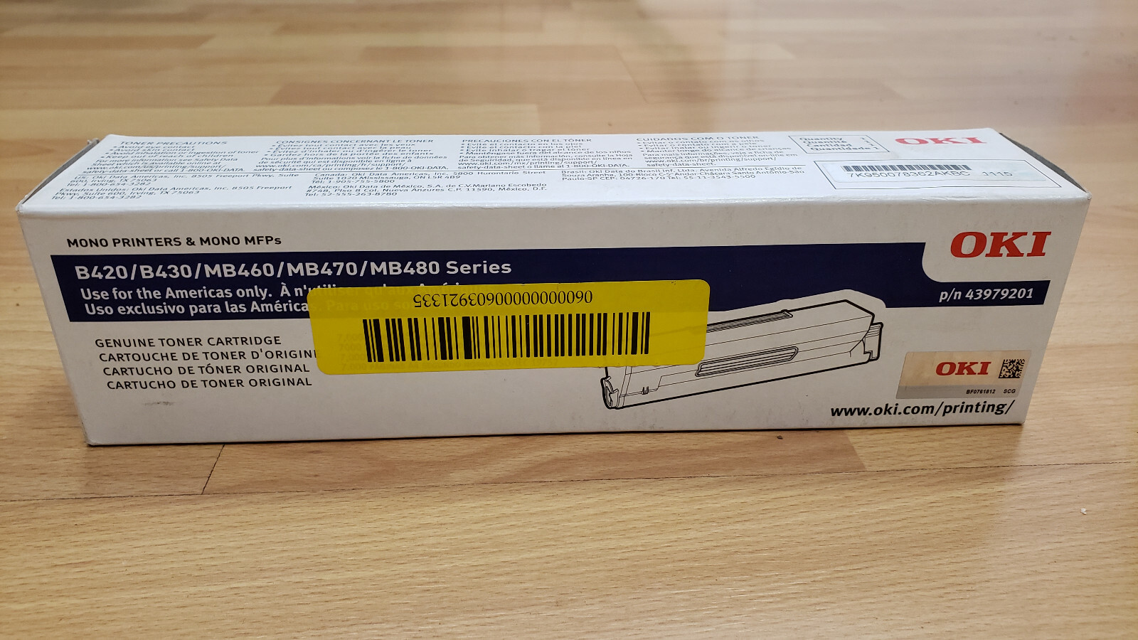 OKI B420 B430 MB460 MB470 MB480 Series Toner Cartridge | eBay