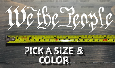 We The People Sticker Decal Constitution USA Flag US Molon Labe ...