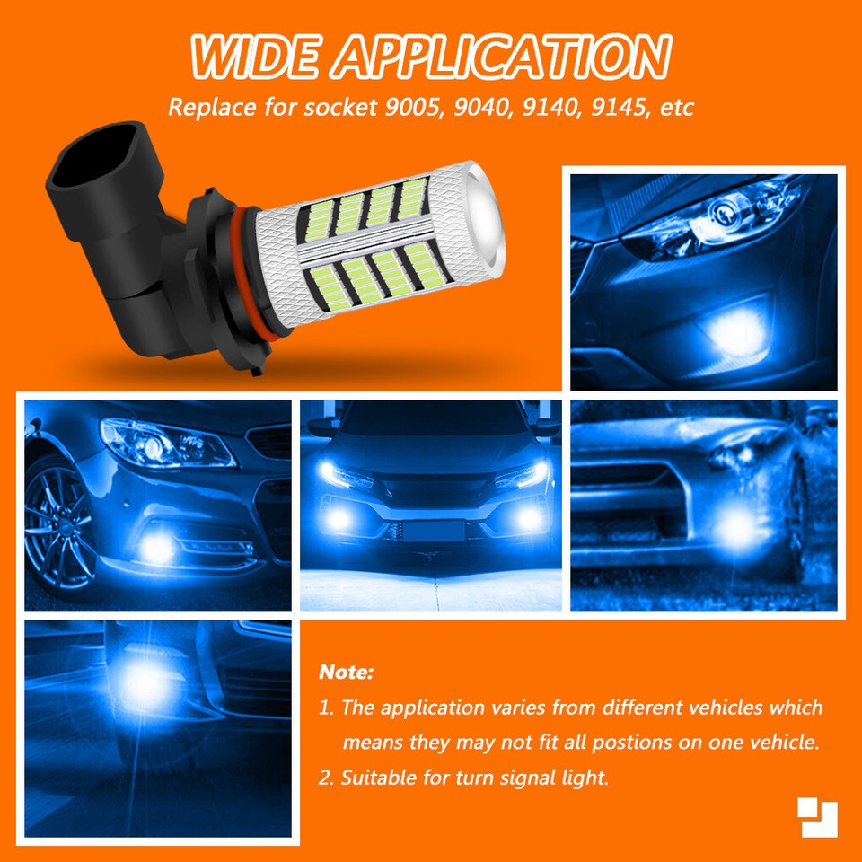 For BMW E34 E46 E39 E60 E63 E64 F10 M3 M5 9006 HB4 LED Fog Light Bulbs ...