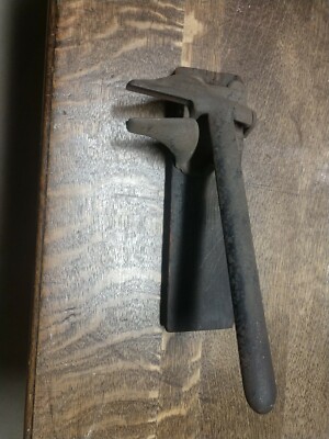 Antique Cork Crimping Tool Cast Iron Mounted on Wood Base | eBay