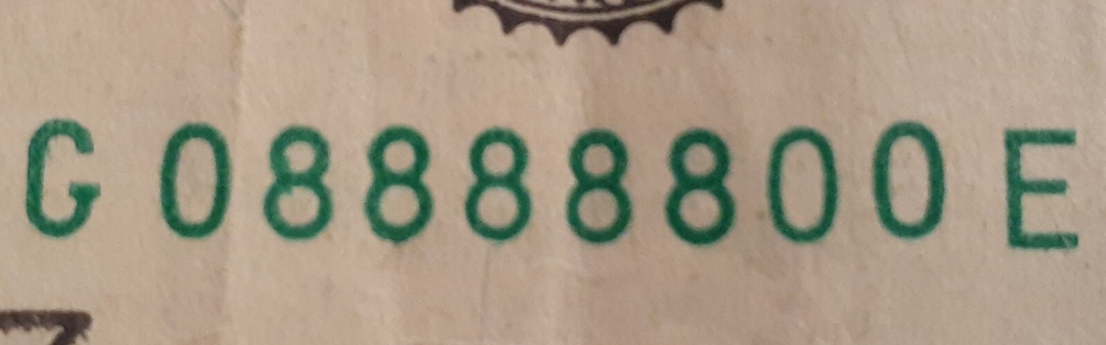 BINARY/FLIPPER! Very Unusual! 2017 $1 5-8's G08888800E Almost Perfect ...