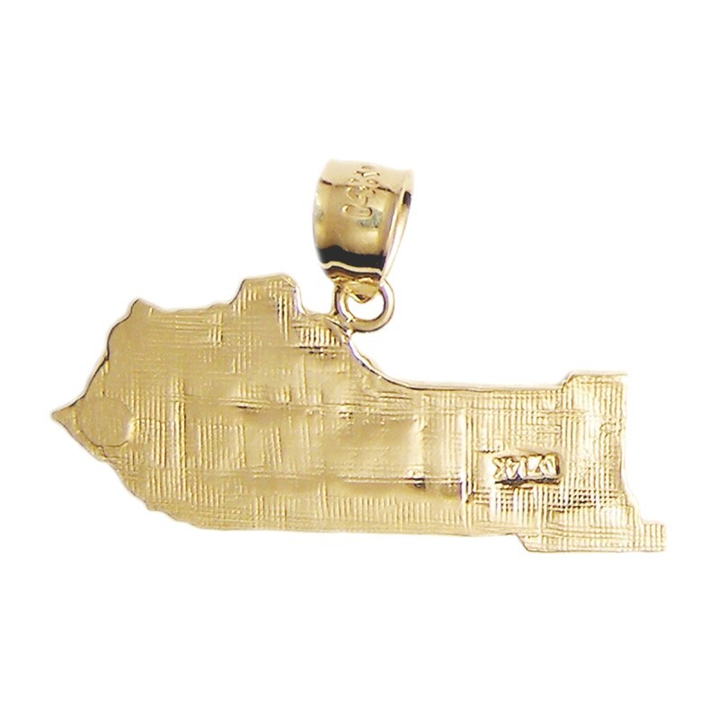 New 14k Gold Kentucky State Map Pendant | eBay