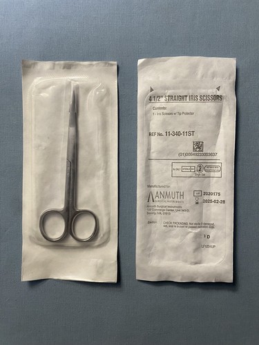 Anmuth Medical 4.5" Straight Iris Scissors. Ref 11-340-11ST 4 1/2 ...