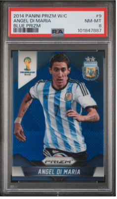 2014 FIFA Prizm World Cup BLUE /199 Angel Di Maria #9 PSA 8 NM-MT ...