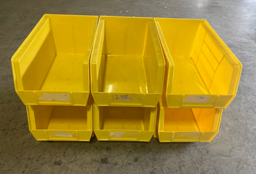 Uline Stackable Storage Bins 15x8x7 Yellow S-12419 | eBay