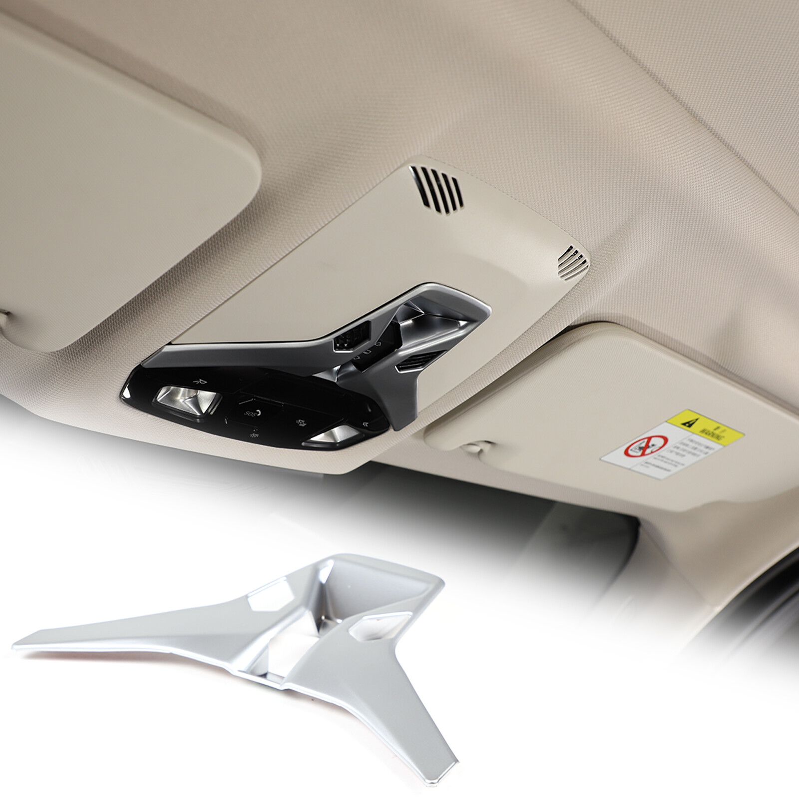 For BMW X1 2023-2024 Sunroof Switch Decor Frame Silver ABS | eBay