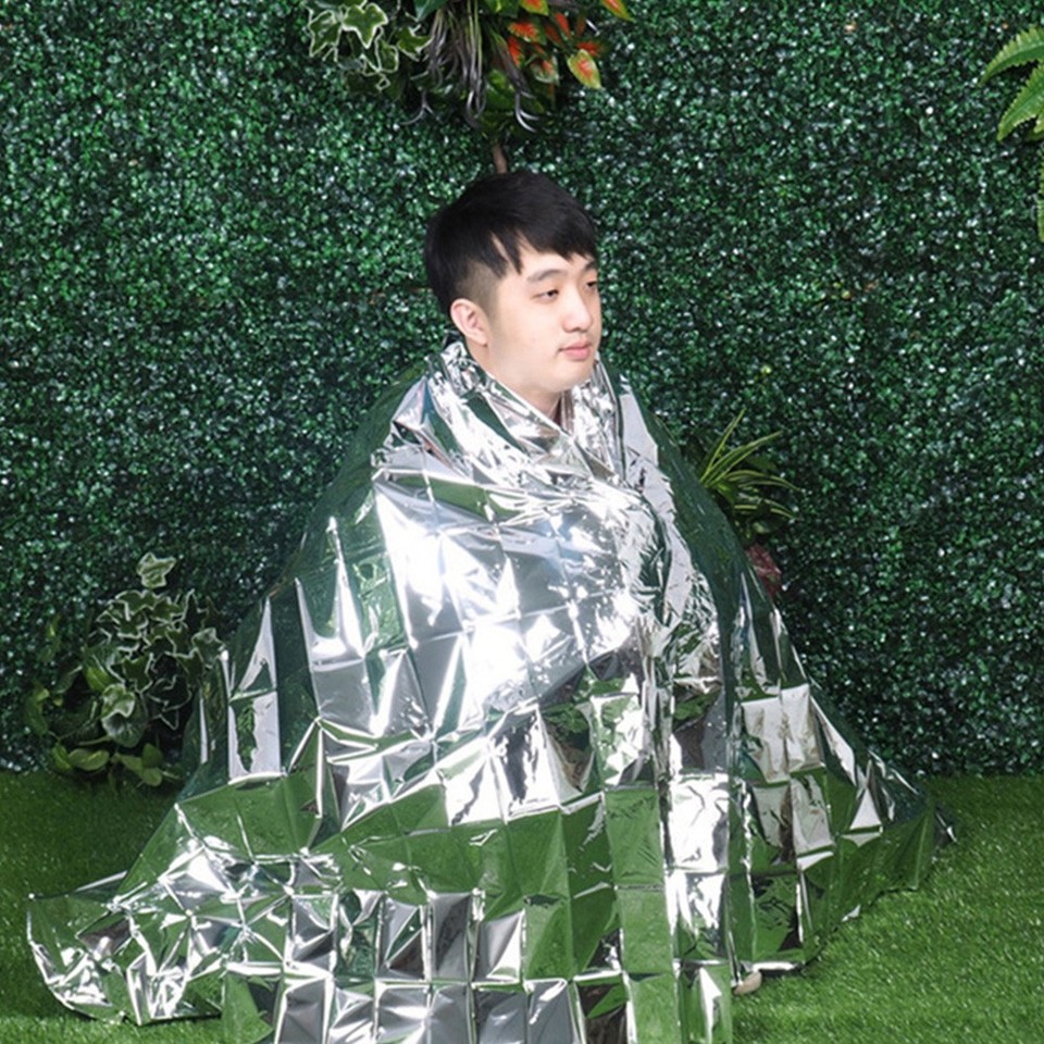 3 Pcs Aluminum Foil Heating Blanket Outdoor Emergency Survival Off-road ...