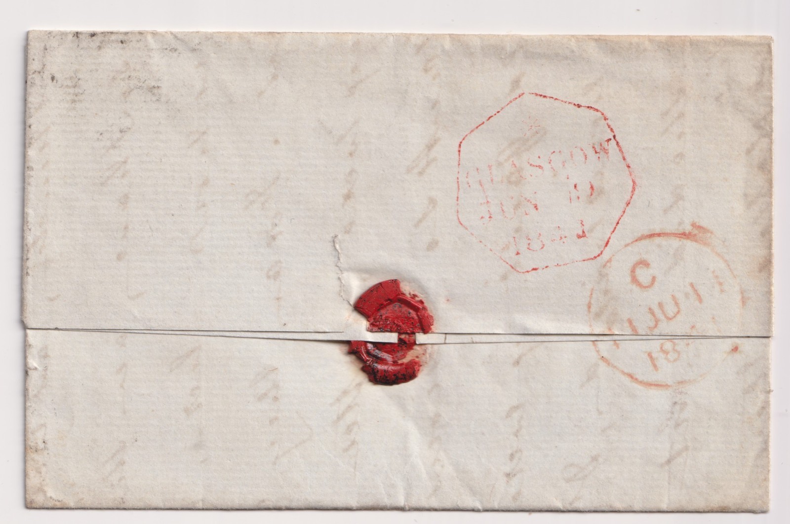 GB QV Cover 1841 1d Red on Black Plate 11 - MX Postmark - D D ...