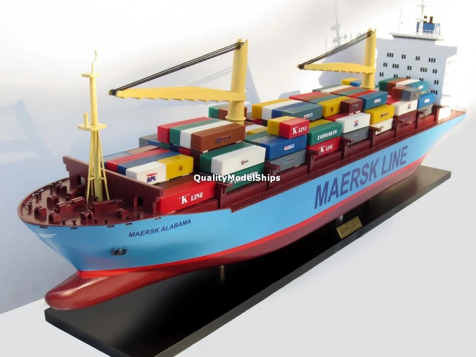 Mearsk Alabama Container Wooden Ship Model Display Wooden Ship Model | eBay