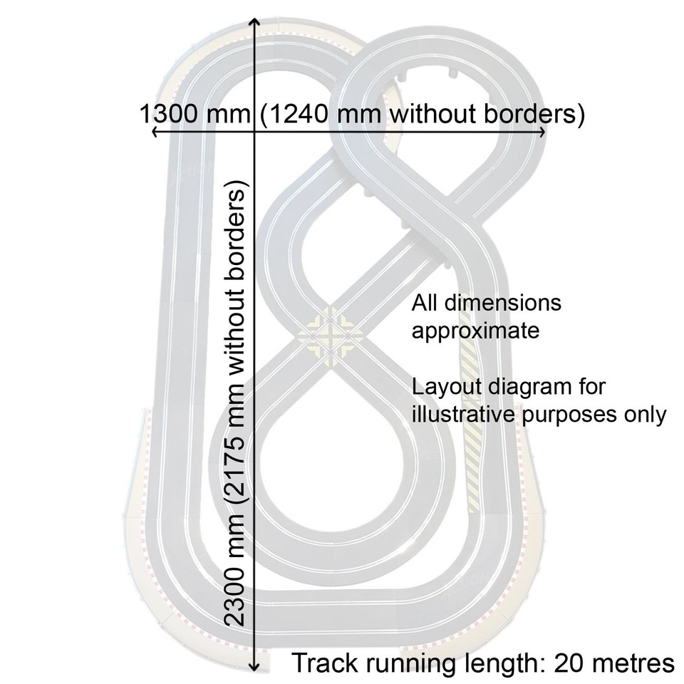 Scalextric Sport Track Set Layout With Veyron Cars AS10 *NEW YEAR SALE ...