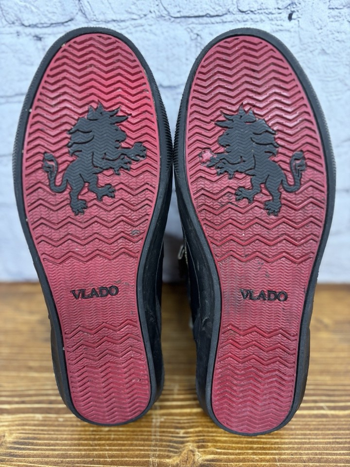 VLADO Footwear Men's Aristocrat 2 Black Red Leather Sneaker Shoes US 11 ...