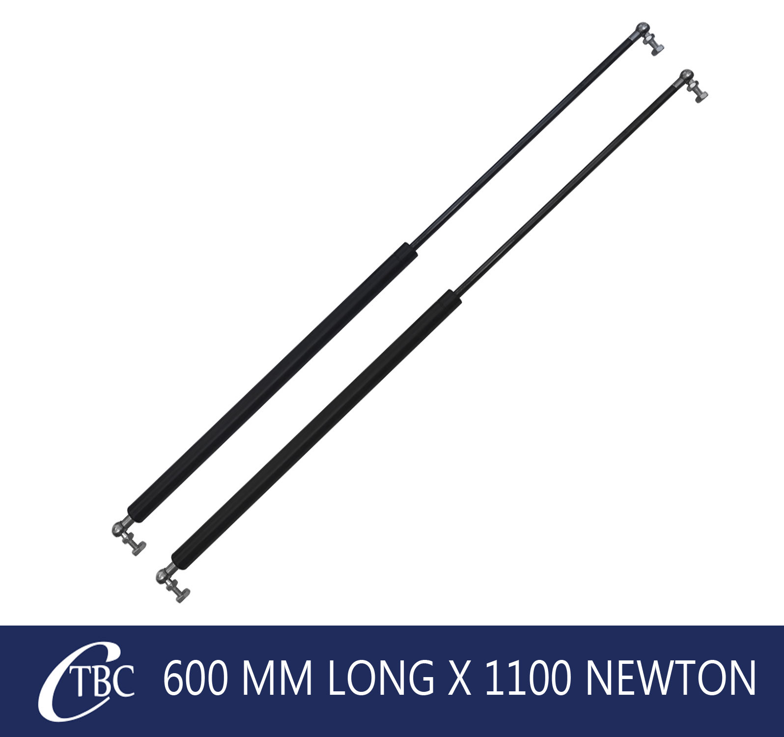 1 Pair 600mm x 1100N Gas strut Springs Caravan Camper Trailer tradesman ...