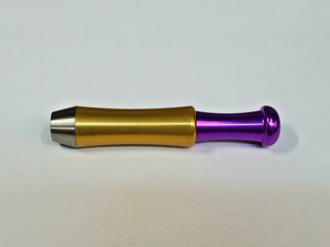 LARGE METAL TOBACCO SMOKING PIPE MADE IN USA !!!!! PURPLE / GOLD ...