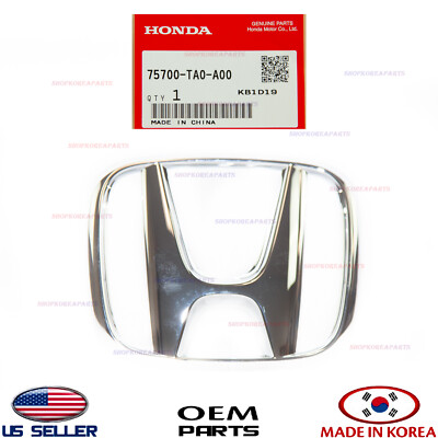 2008-2018 Honda Front Grille Emblem OEM | 75700TA0A00 | Genuine OEM ...