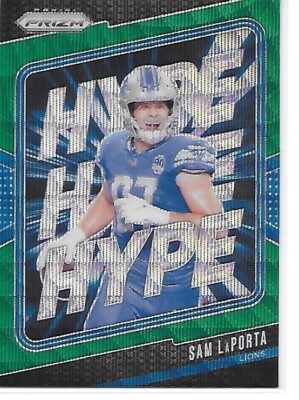 2024 Prizm Football Hype Prizms Green Wave Sam LaPorta Lions | eBay