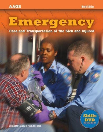 Emergency Care Of the Sick and Injured AAOS 9th Ninth edition EMT EMS ...