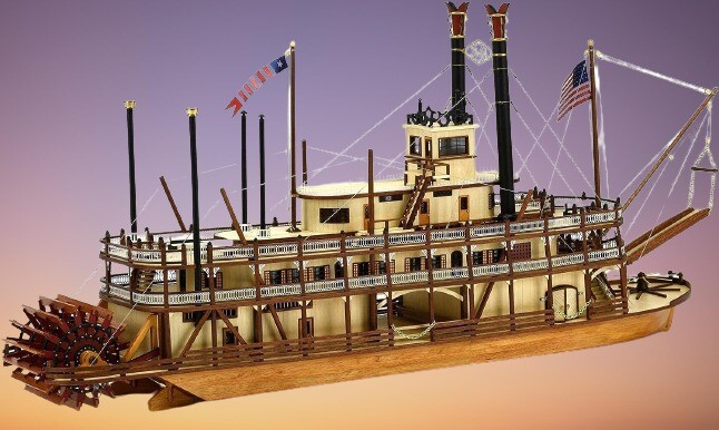 Wooden Model Ship Kit Paddle Steamer of The Mississippi Model 20515 ...
