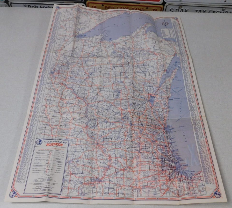 1950's Dixie oil company gas station map of Wisconsin | eBay