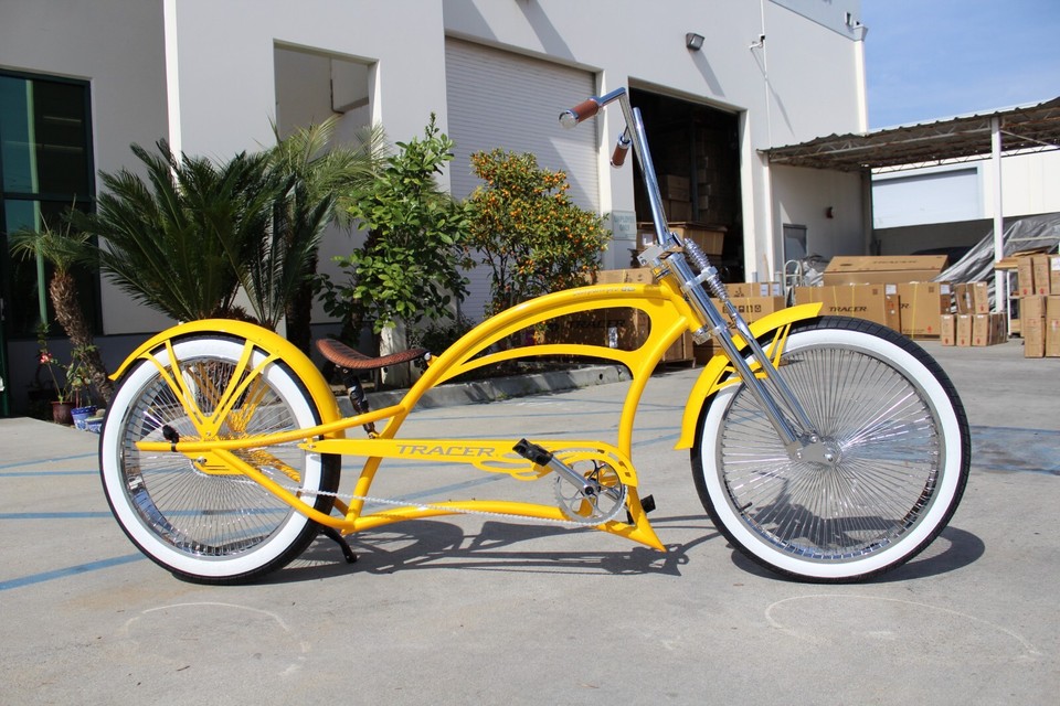 26" Stretch Chopper Cruiser Steel Dual Spring Classical Fork Chrome ...