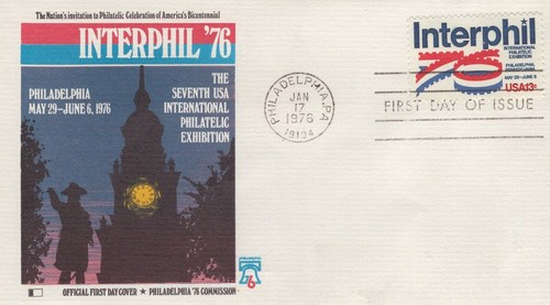 USPS Official First Day Cover #1632 – 1976 13c Interphil '76 Fleetwood ...