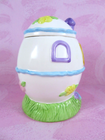 Ceramic Cottage Egg Bunny Box Girl Rabbit 16388 Spring Décor Original ...