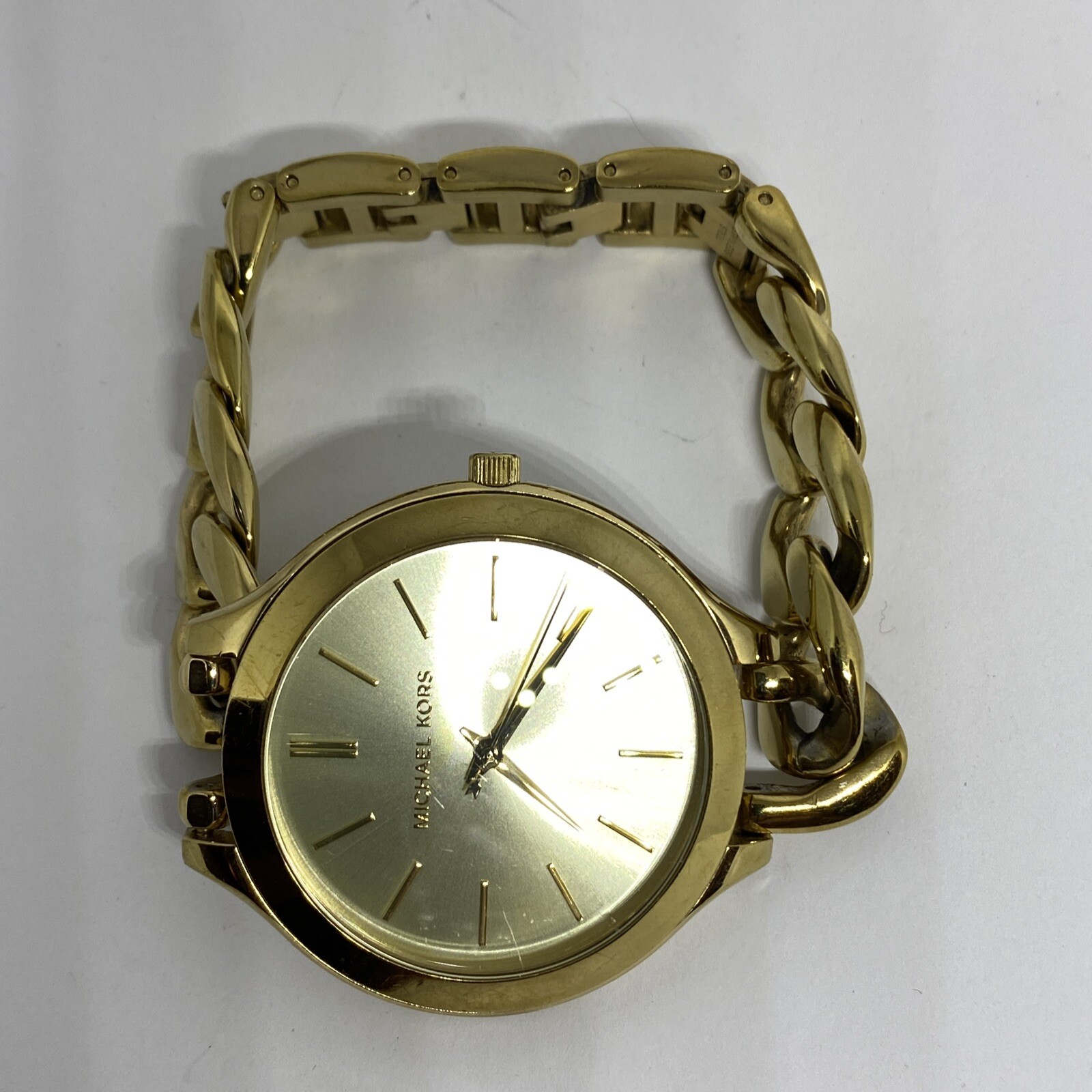 Michael Kors Slim Runway MK3222 Women's Stainless Steel Analog Dial ...