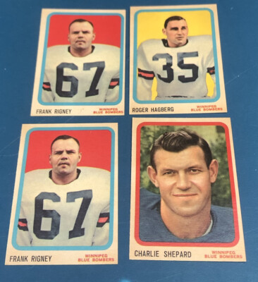4 1963 TOPPS CANADA CFL FOOTBALL CARDs LOT | eBay