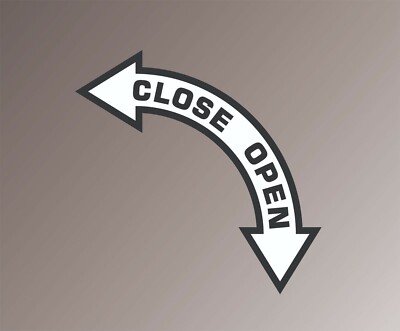 Aviations Safety ADHESIVE DECAL - DIRECTIONAL LATCH LABEL - OPEN RIGHT ...