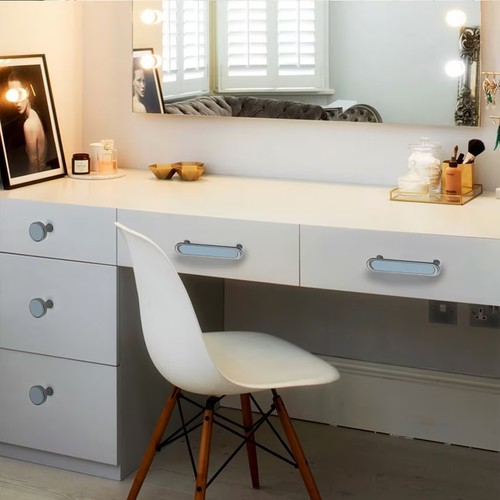 Multi-Size Blue Leather Handle Dresser Wardrobe Cabinet Kitchen Cabinet ...