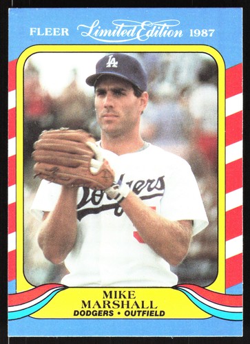 1987 Fleer Limited Edition Mike Marshall #25 Los Angeles Dodgers ...