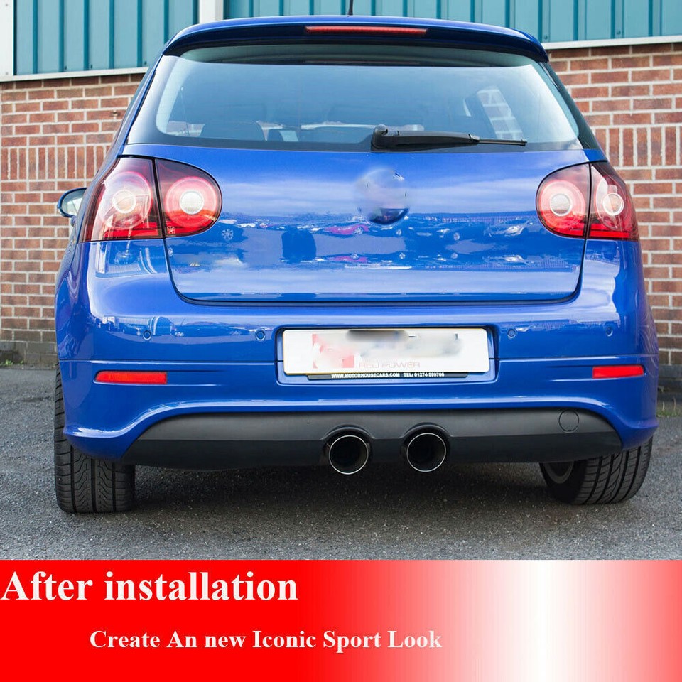 REAL CARBON Rear diffuser Bumper Lip Fit for VW Volkswagen Golf 5 R32 ...