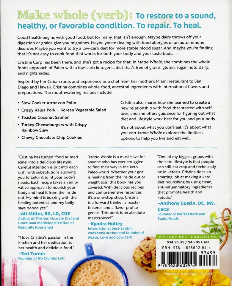 Made Whole : More Than 145 Anti-Inflammatory Keto-Paleo Recipes NEW | eBay