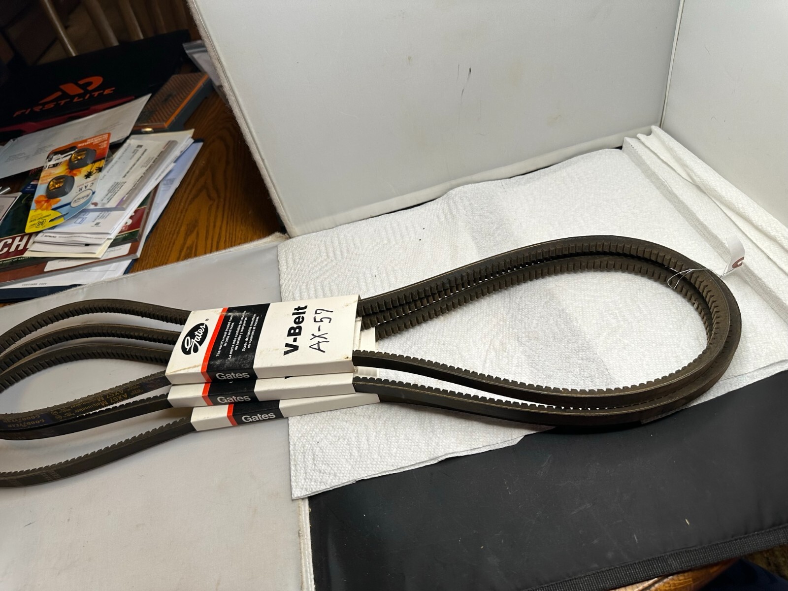 NEW Gates AX-57 V-Belt 1/2" 57" in length QTY THREE | eBay