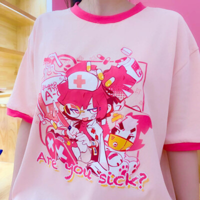 In Stock Muse Dash Rin Buro Clothes Short Sleeve T-shirt Cosplay Pure ...