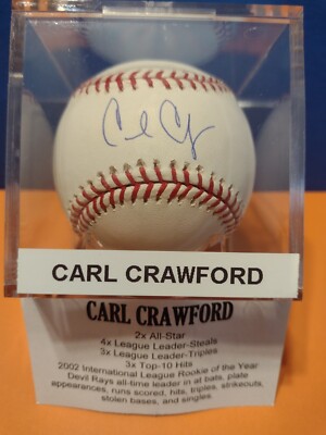 Carl Crawford Auto Baseball. Official MLB Ball. TriStar Authenticated ...
