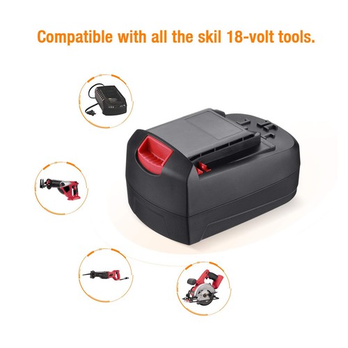 2Pack 3500mAh SB18C Battery Compatible with SKIL 18-Volt SB18A SB18B Ni ...
