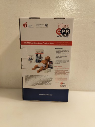 Infant CPR Anytime AHA Heart Association DVD Training Baby Manikin ...