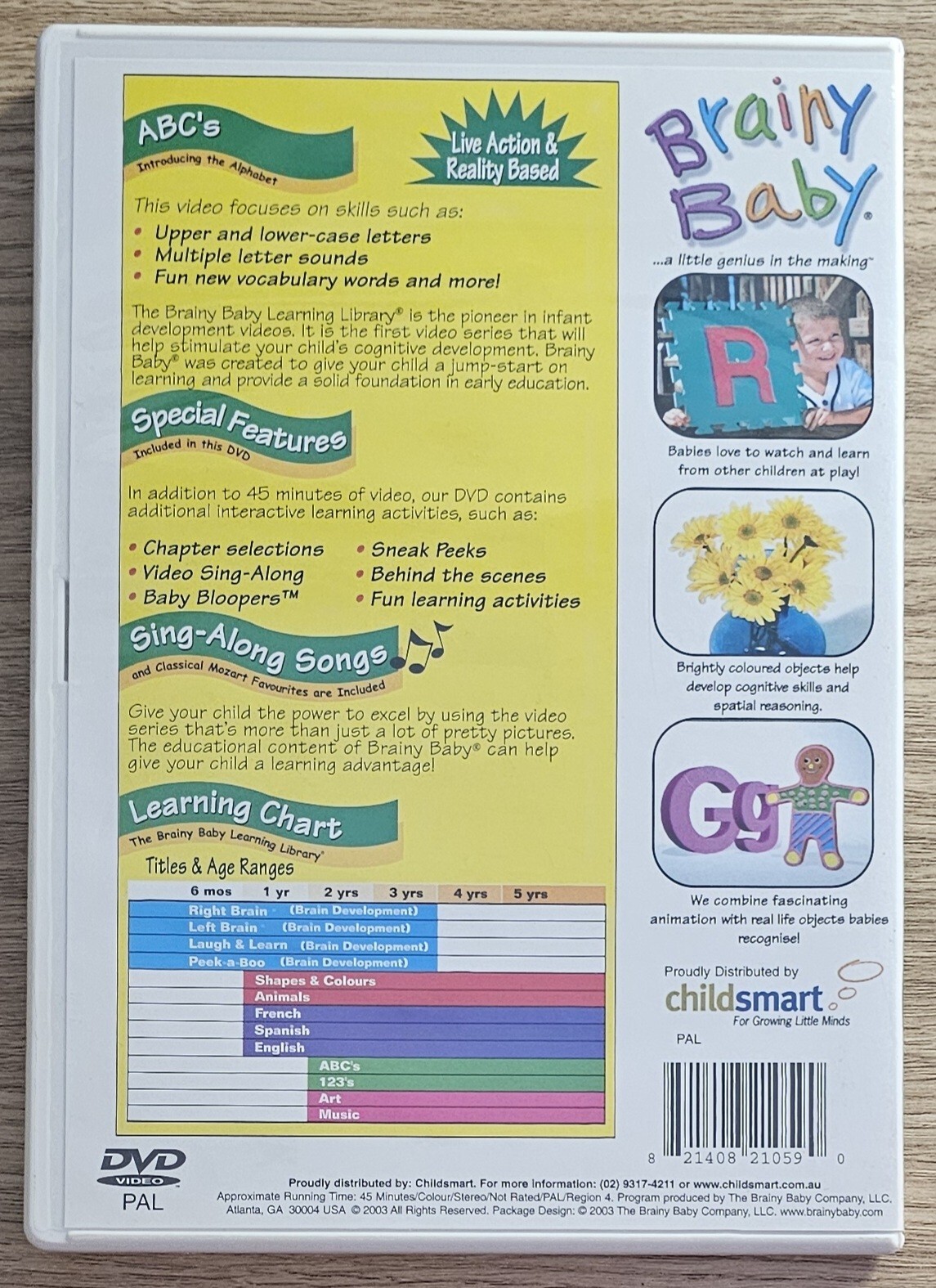 Brainy Baby Abc's Introducing The Alphabet DVD Pal4 for sale online | eBay