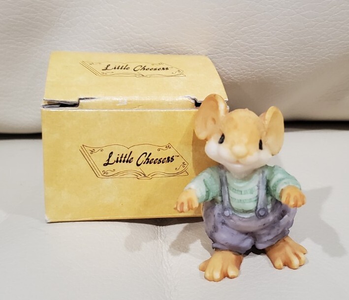 Ganz Little Cheesers Mouse Baby Walking 1991 w/ Original Box Figurine ...