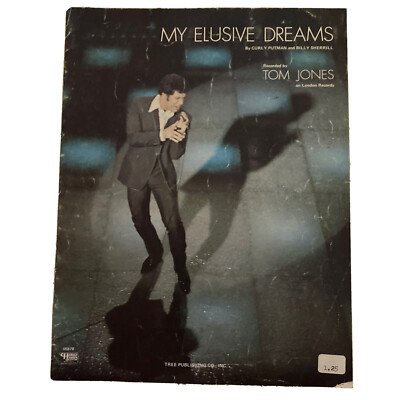 MY ELUSIVE DREAMS Sheet Music~Tom Jones~1967~includes 2 versions ...