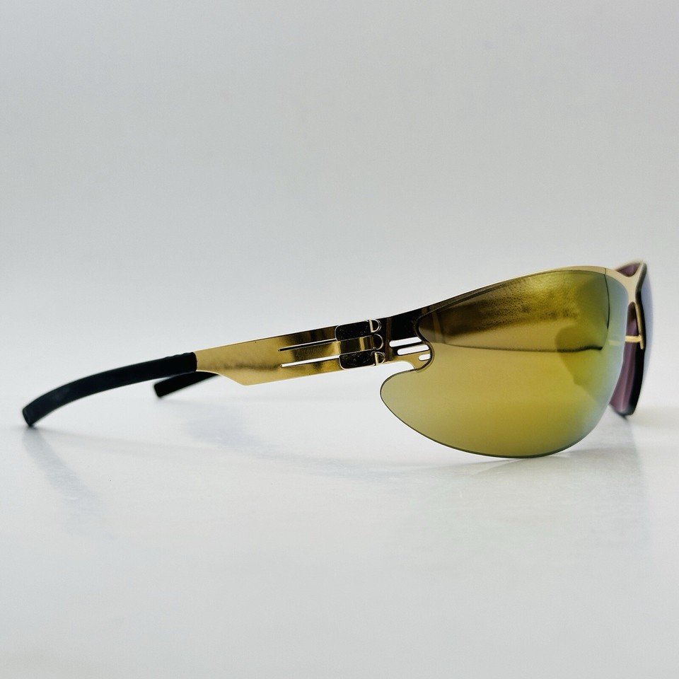 Ic berlin Sunglasses Ladies Men's Oval Gold Mirrored Model S85 Grünau ...