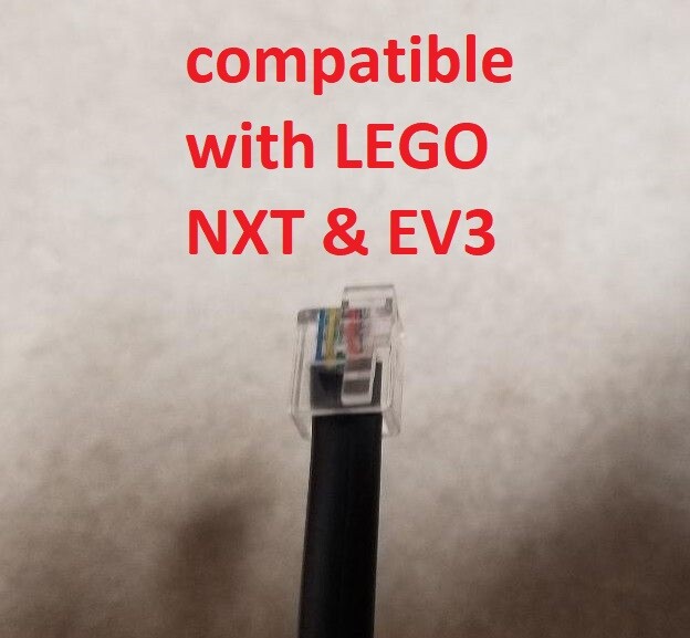 20 25 35 50 100+ cm black cable wire for LEGO NXT Mindstorms EV3 sets ...