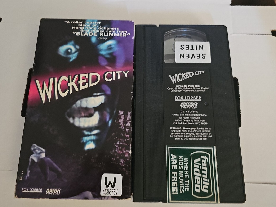 Wicked City VHS Sci Fi Peter Max Jacky Cheung Leon Lai Eng Sub HTF ...
