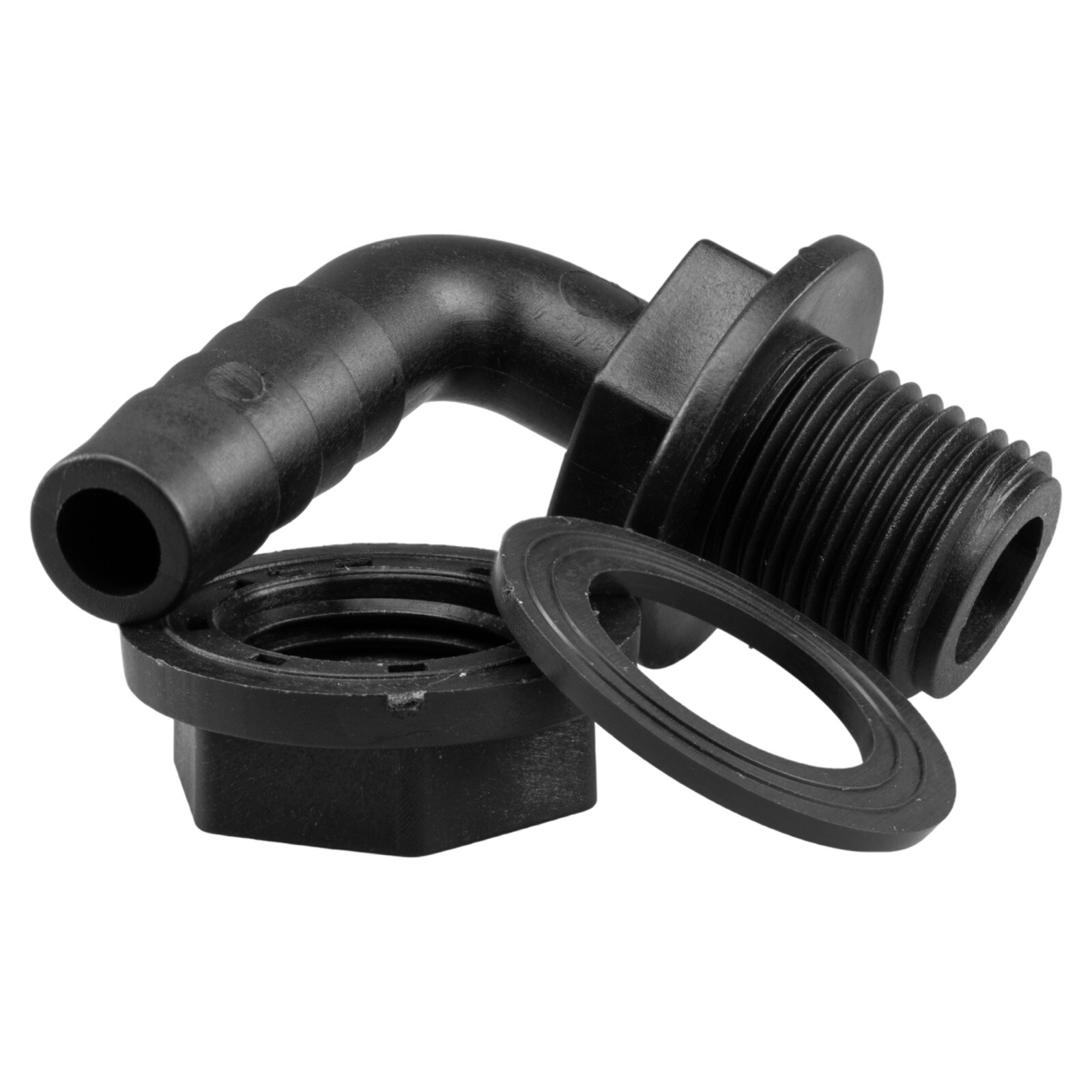 Water Butt Connector Adapter Tank Fitting 1/2" - 2" Barb Elbow 90° Pipe ...