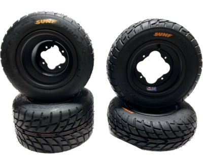 DWT A5 Black Front Rear Rims Sunf Street Road Tires YFZ450 Raptor ...