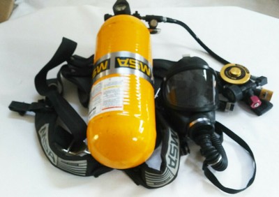 MSA AIR Pak HARNESS FIREFIGHTER SCBA SELF CONTAINED BREATHING 4500 PSI ...