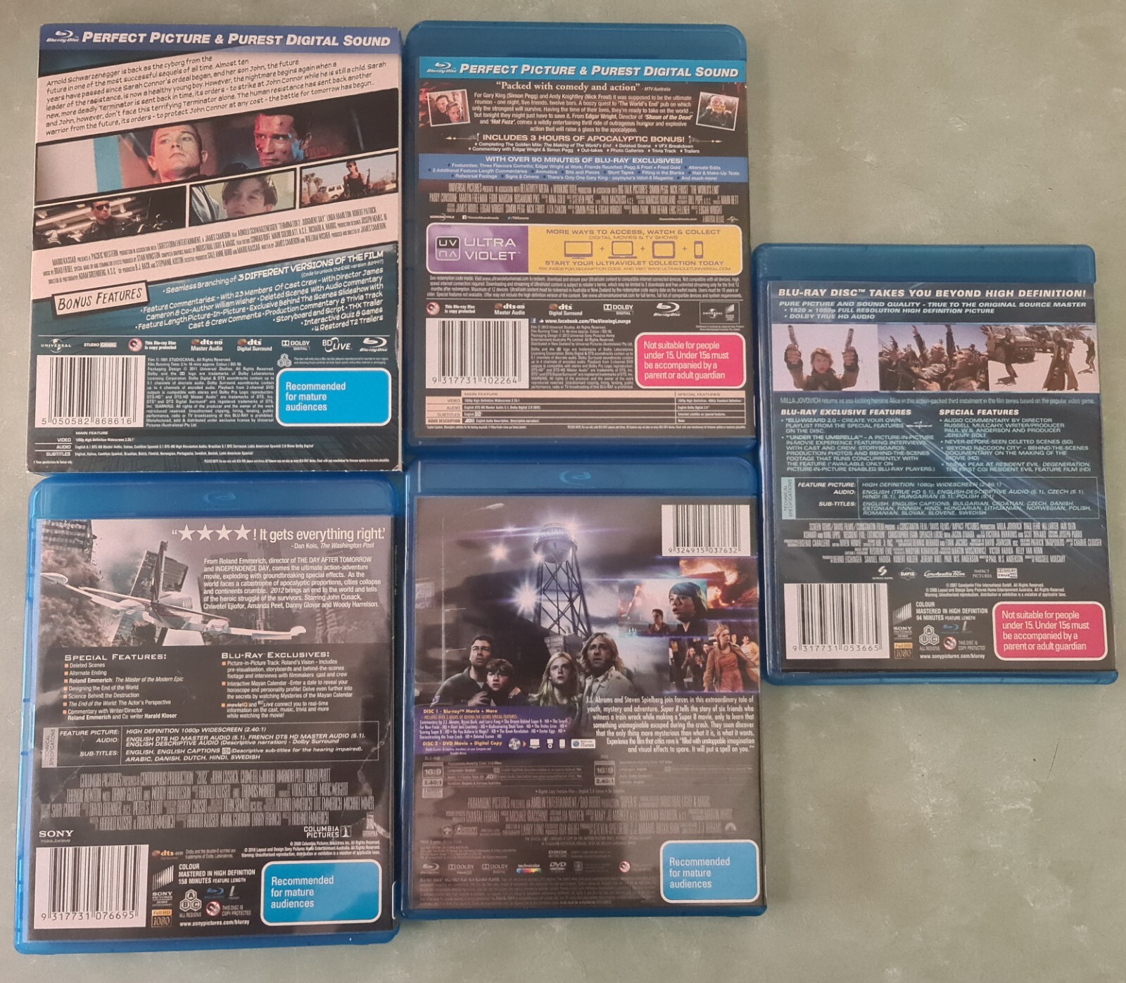 Blu-ray DVD Sci-Fi Fantasy Movie Lot Bundle Collection Mixed 5 Movies ...